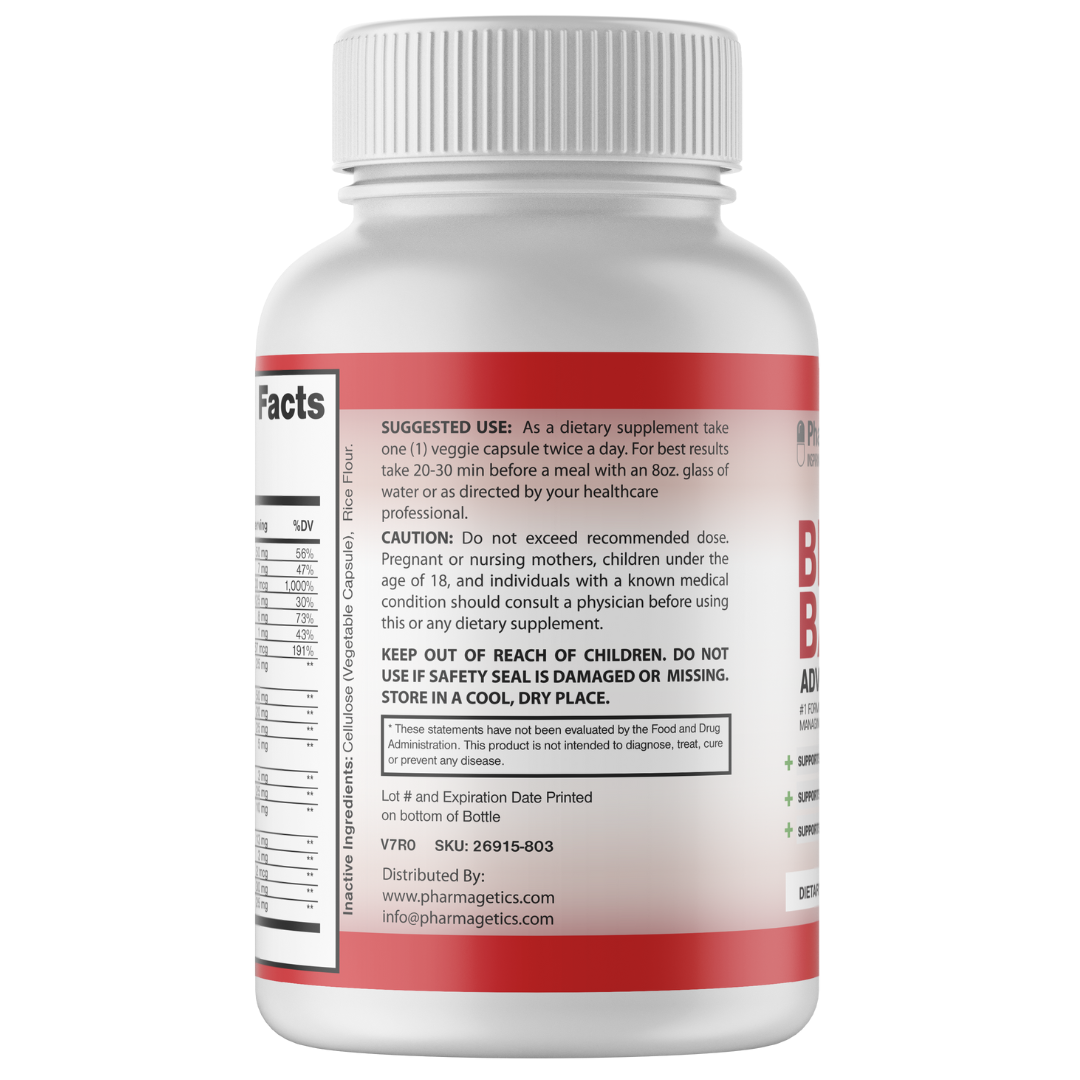 Blood Balance Formula Blood Sugar Support - 60 Capsules – pharmagetics