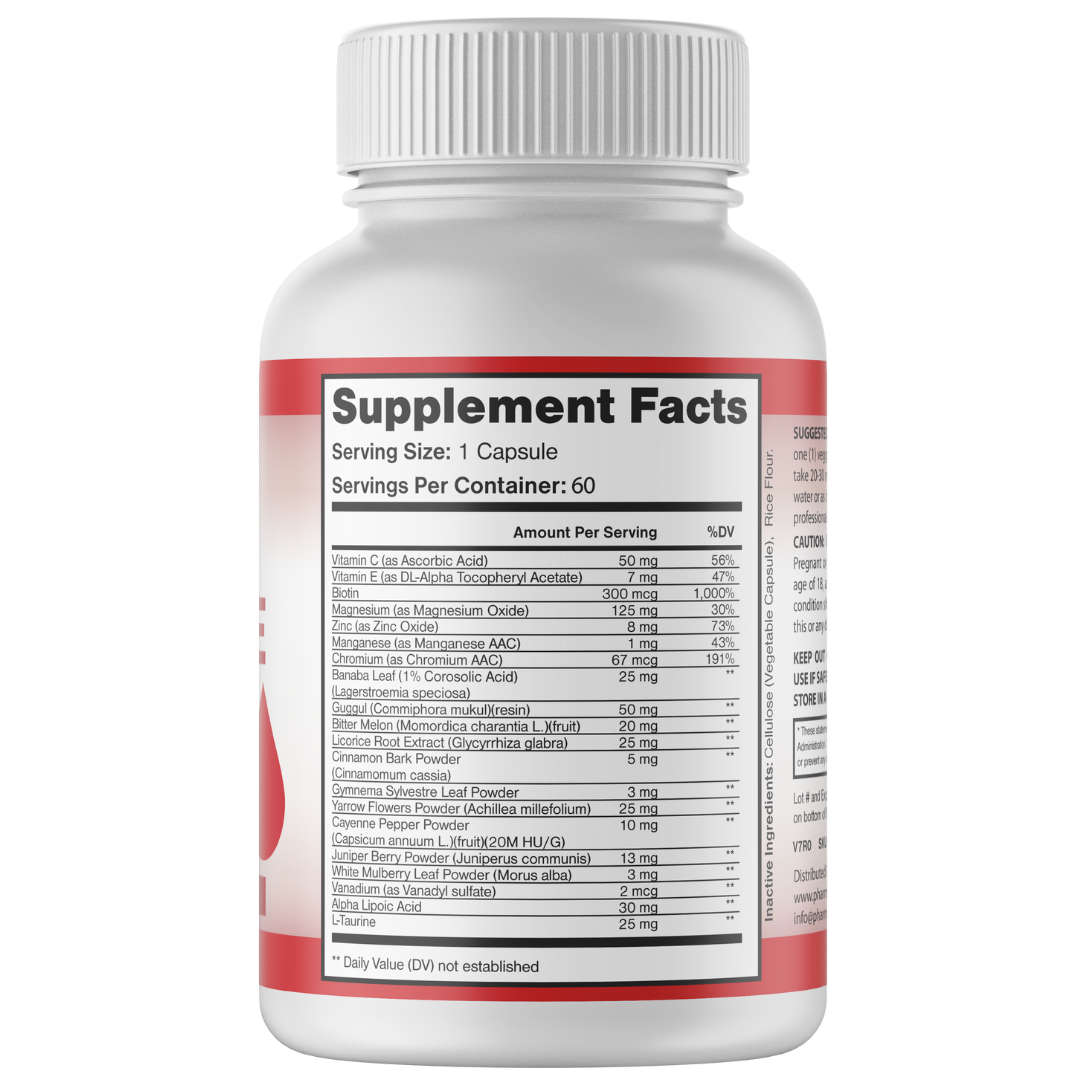 Blood Balance Formula Blood Sugar Support - 60 Capsules – pharmagetics
