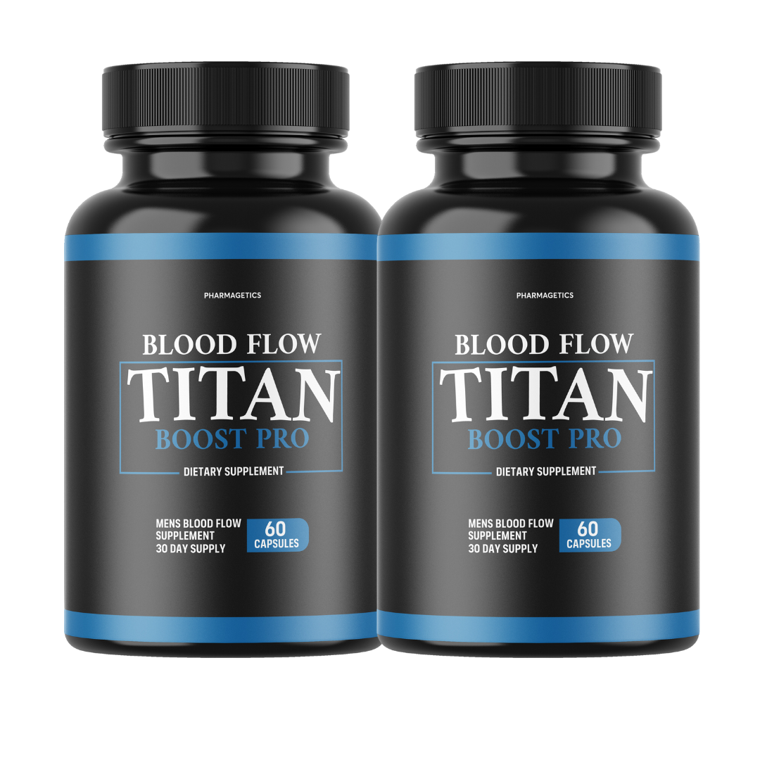 Blood Flow Titan Boost Pro Mens Blood Flow Supplement - 2 Bottles ...