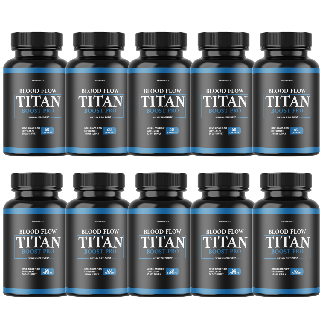 Blood Flow Titan Boost Pro Mens Blood Flow Supplement - 10 Bottles ...