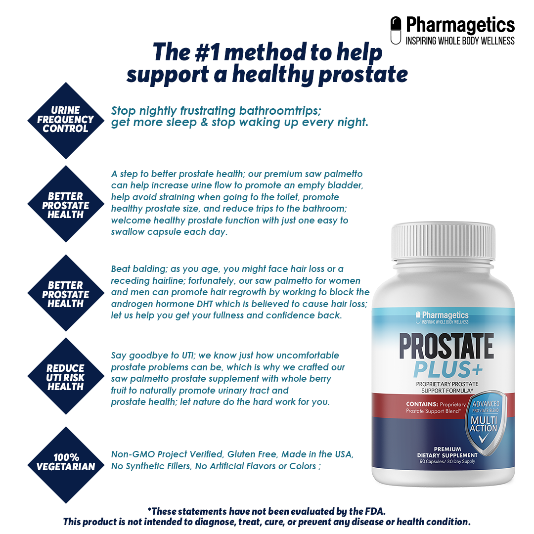 Prostate Plus+ Proprietary Prostate Support Formula 60 Capsules ...