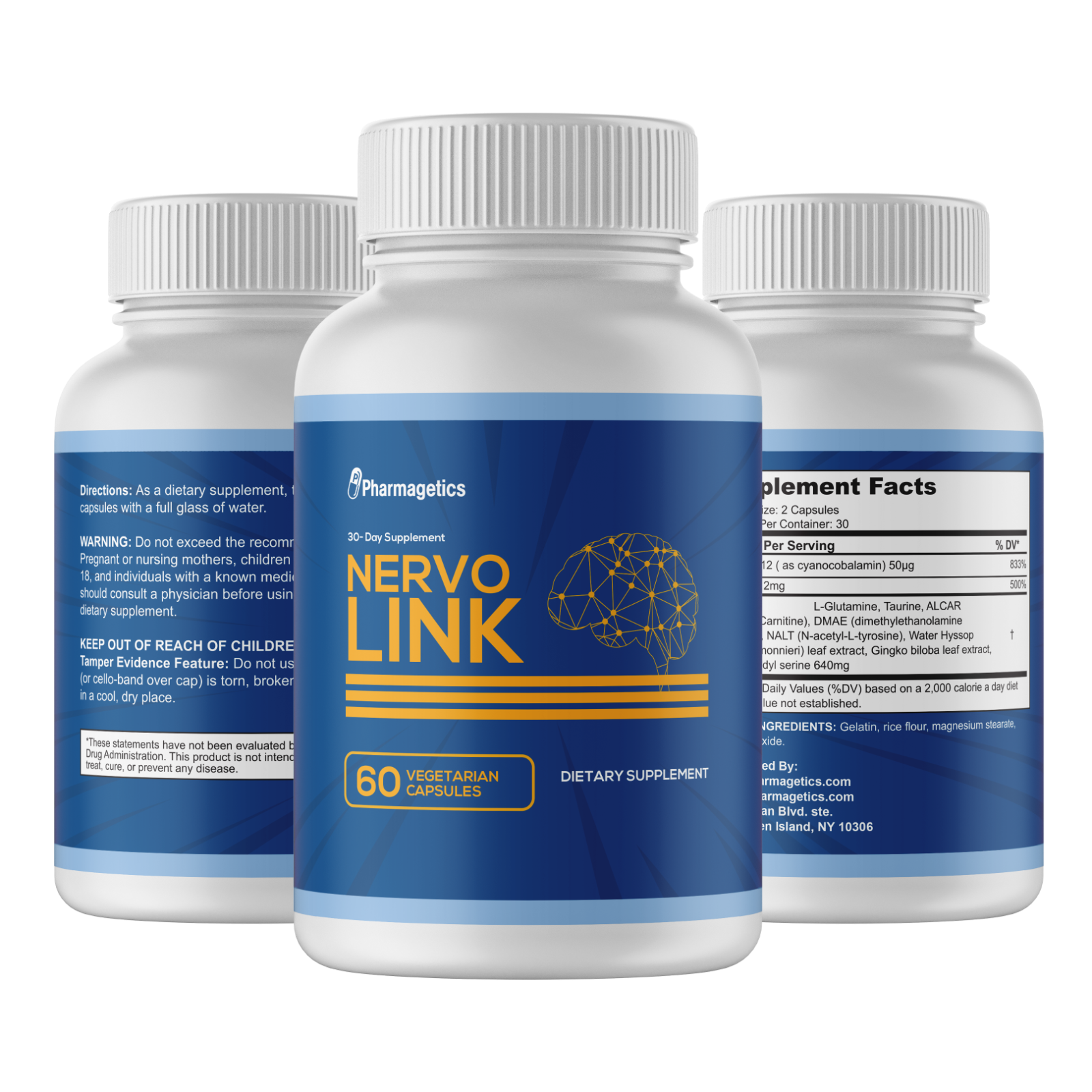 Nervo Link Brain Supplement Memory Focus Neuro Mind Booster Nootropic ...